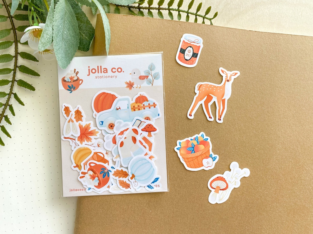 Autumn Vinyl Sticker Flakes Pack Water Resistant for Crafts and ...