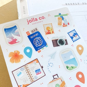 Travel Sticker Sheet for Bullet Journals, Planners, & Crafts - Etsy