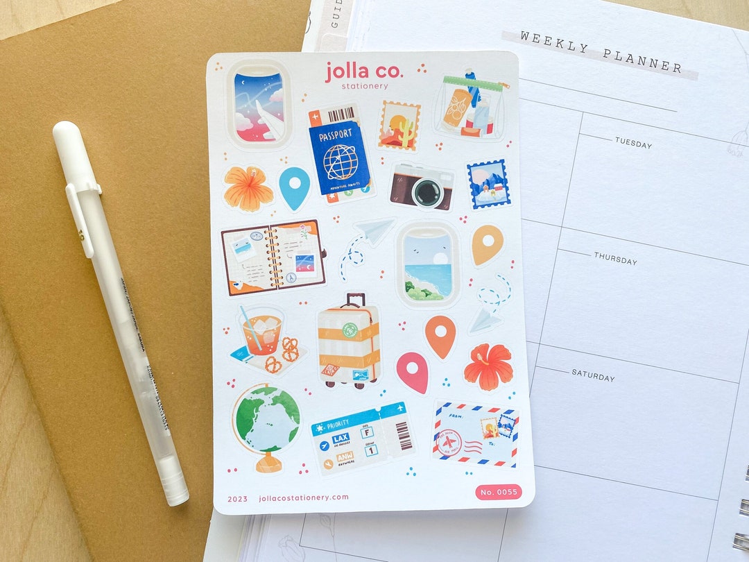 Travel Sticker Sheet for Bullet Journals, Planners, & Crafts - Etsy