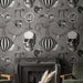Black and White Skeleton Wallpaper, Wall Mural, Wainscoting Wall ...