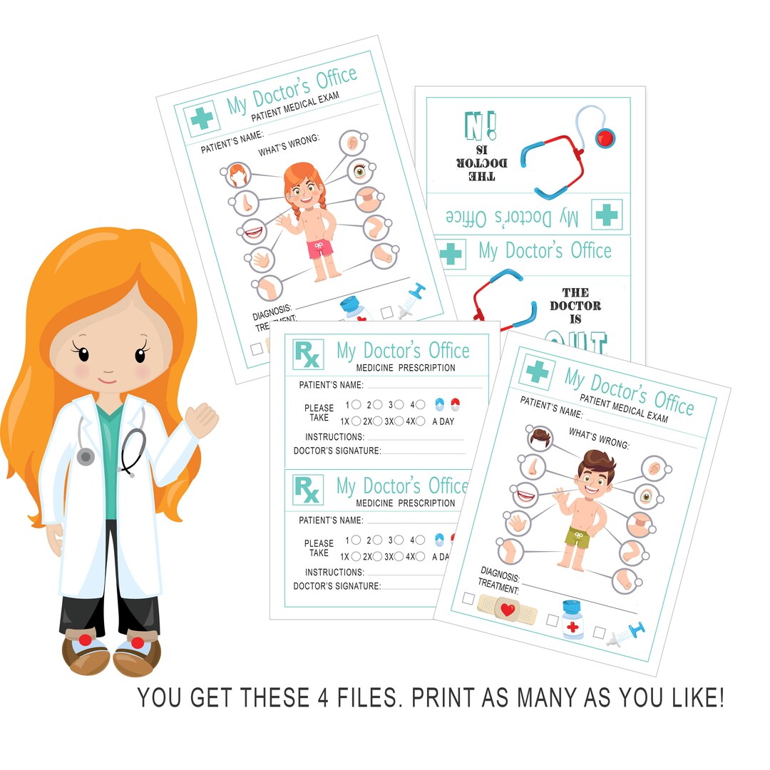 Doctor Visit Imagine Play | Rainy Day | Kids Printables - Etsy