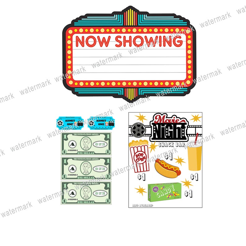 Movie Night Printables | Homeschool | Rainy Day - Etsy