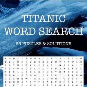 Titanic Word Search 65 Puzzles & Solutions Printable | Etsy