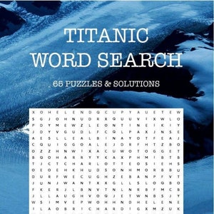 Titanic Word Search - 65 Puzzles & Solutions - Printable E-book PDF - Etsy