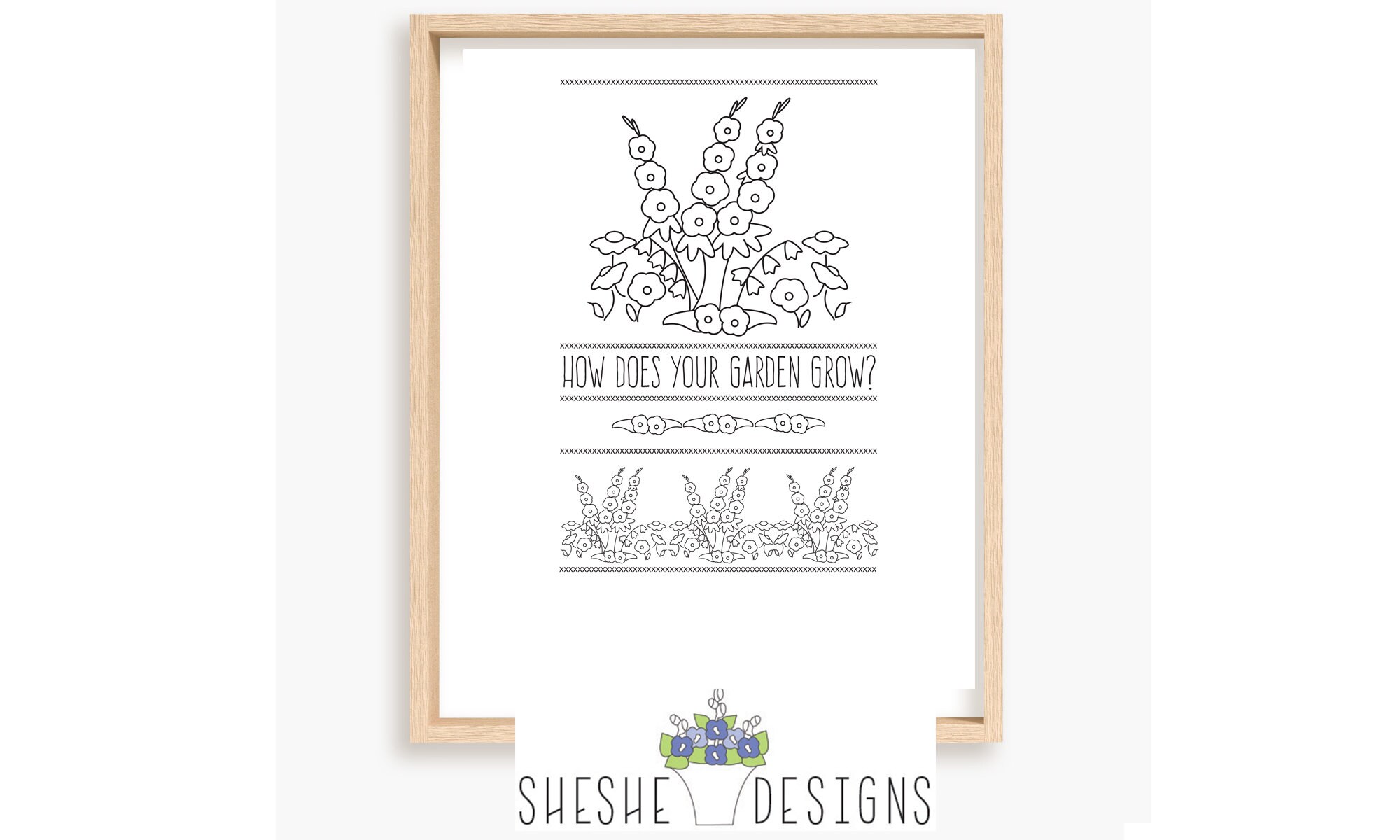 Hand Embroidery Pattern, Garden Path Sampler, How Does Your Garden Grow ...