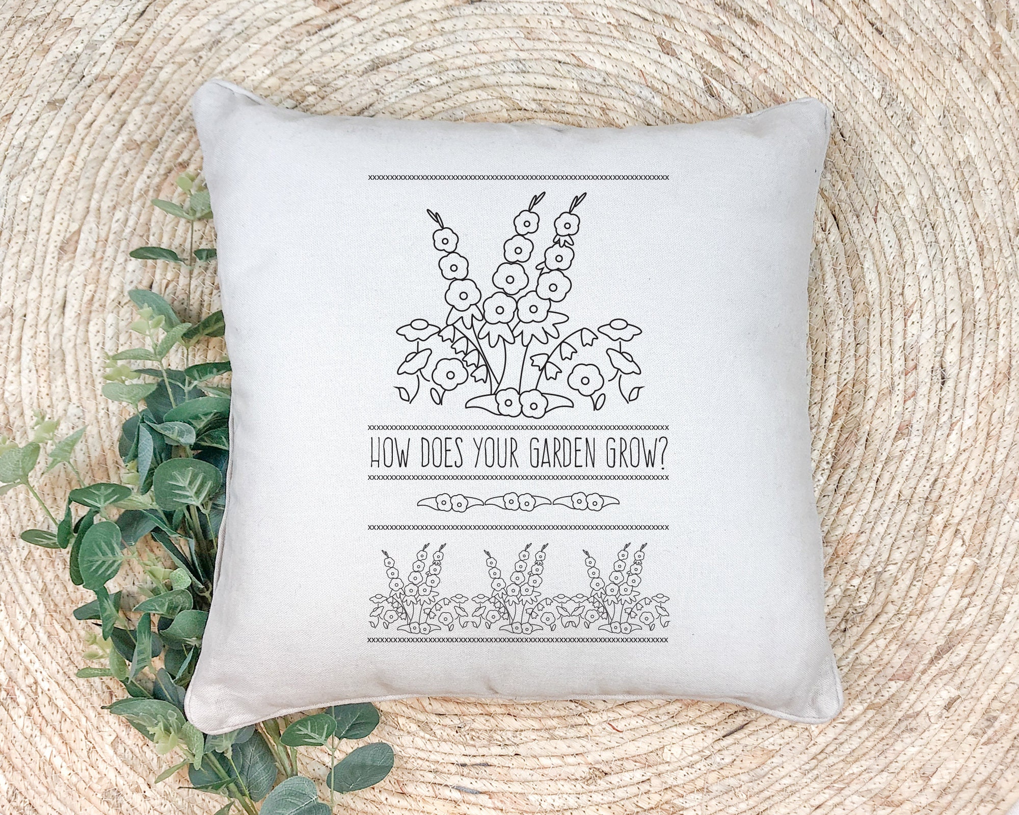Hand Embroidery Pattern, Garden Path Sampler, How Does Your Garden Grow ...
