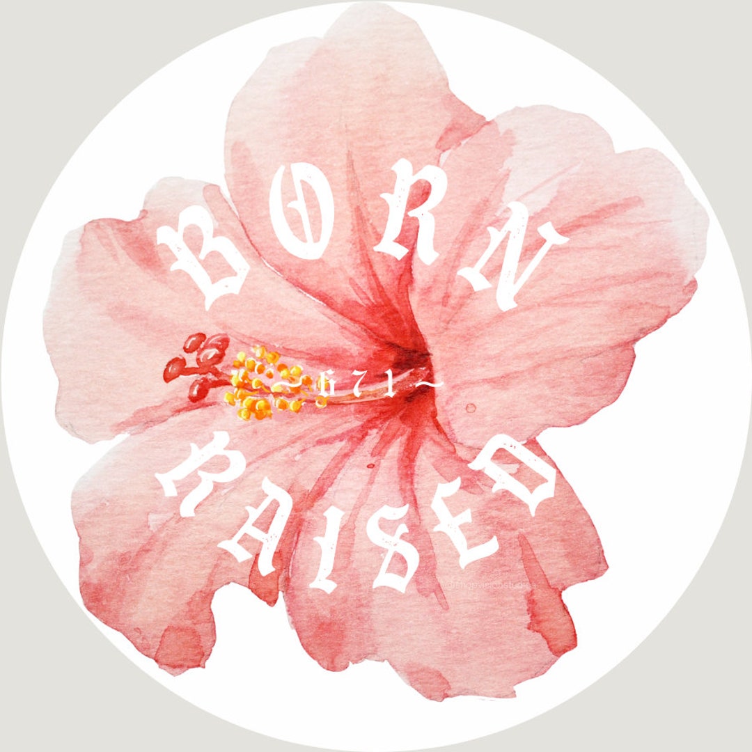 GUAM Born and Raised 671: Hibiscus Flower Sticker - Etsy