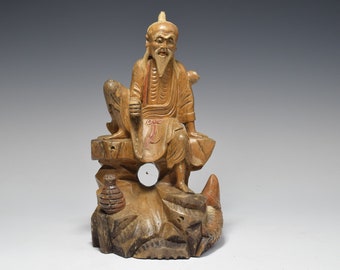 Old Man Wood Statue - Etsy