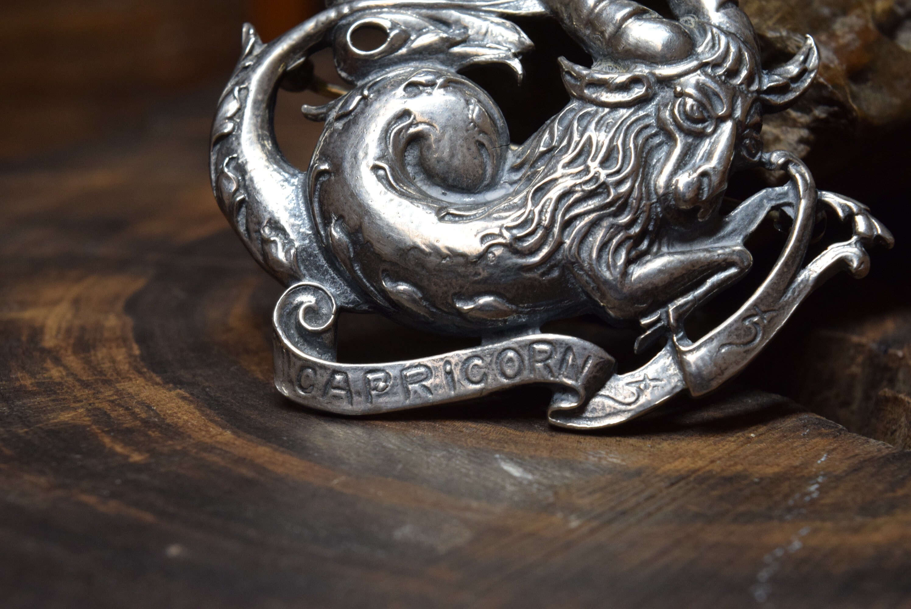 Vintage Collection Sterling Silver Signed "cini" Capricorn Zodiac ...