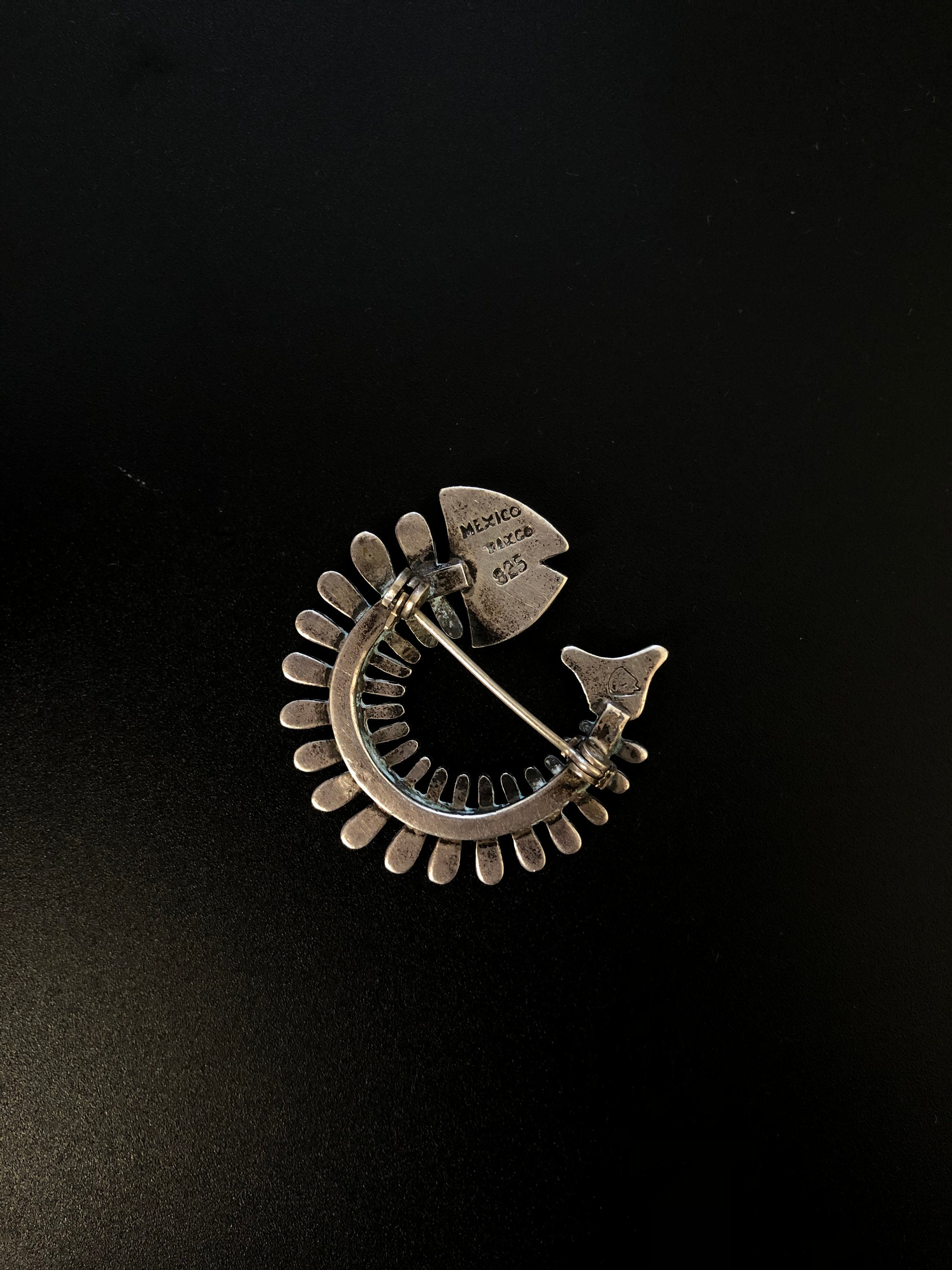 Vintage Sterling Silver Signed Fish Bone Brooch - Etsy