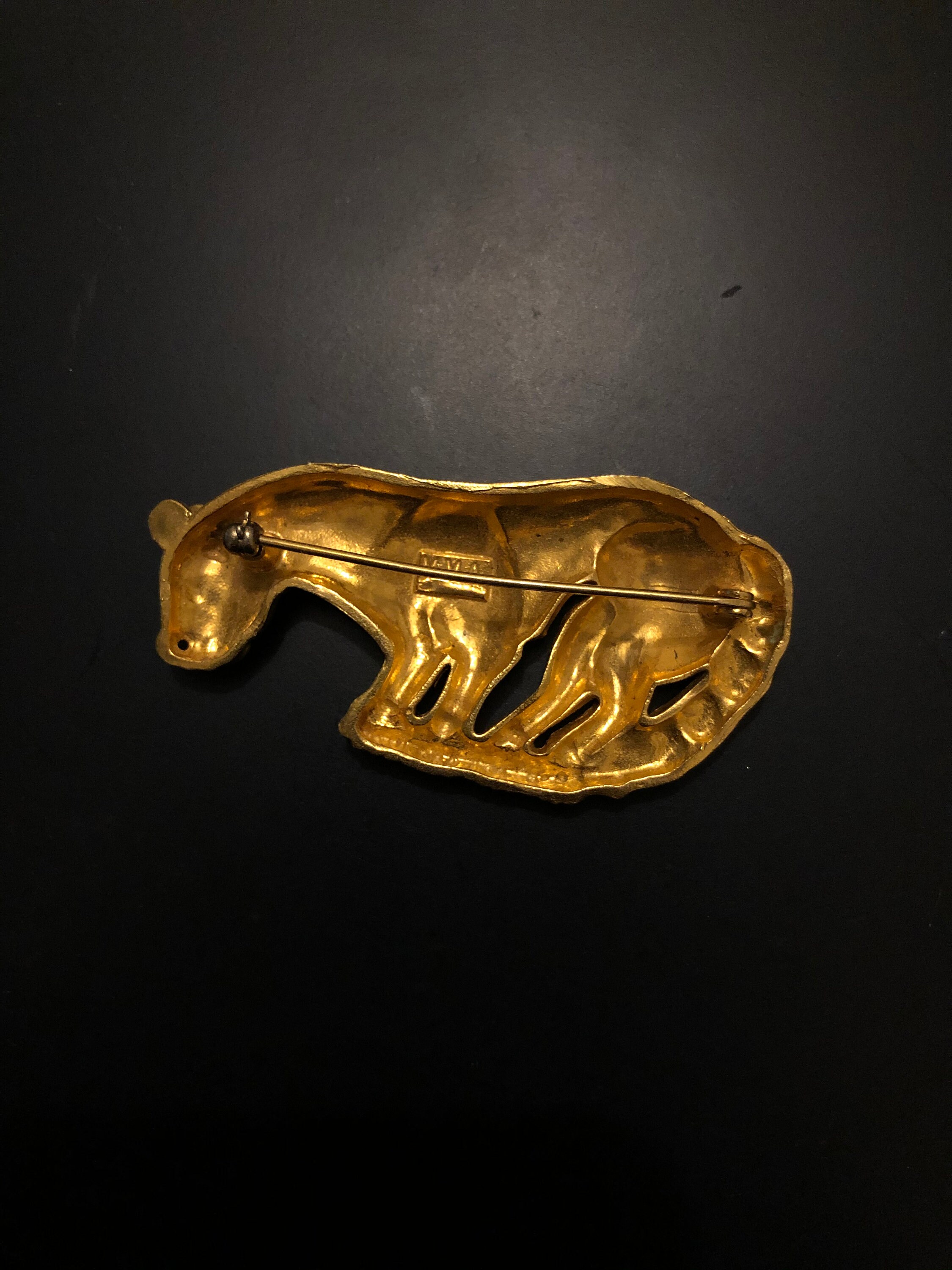 Vintage Gold Tone Brass MMA Beast Brooch High Quality - Etsy