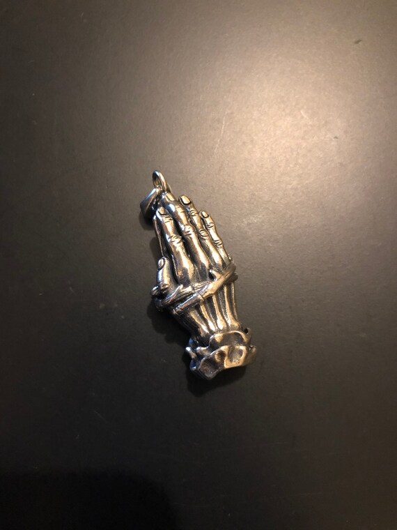 Sterling Silver Prayer Hands Pendant or Charm - Etsy