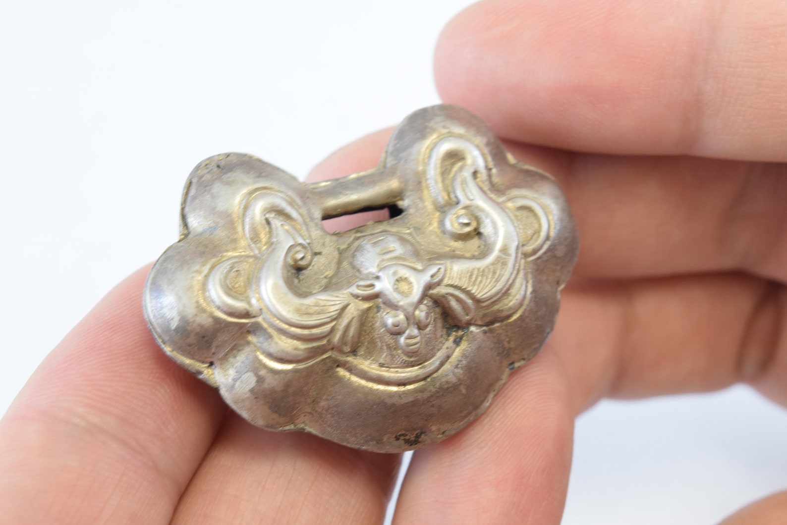 Chinese Collections Sterling Silver Carved Bat Ruyi Shape Life | Etsy