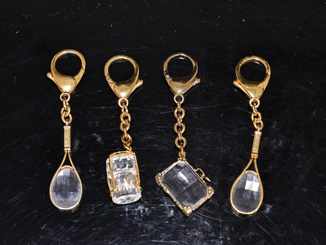 Swarovski Crystal Memories Gold Accent Keychains Set of 4 - Etsy