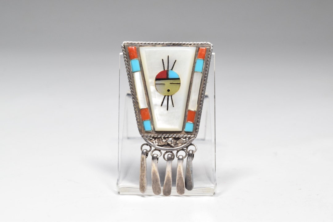 Vintage Native American Zuni Style Face Pattern With Mother - Etsy