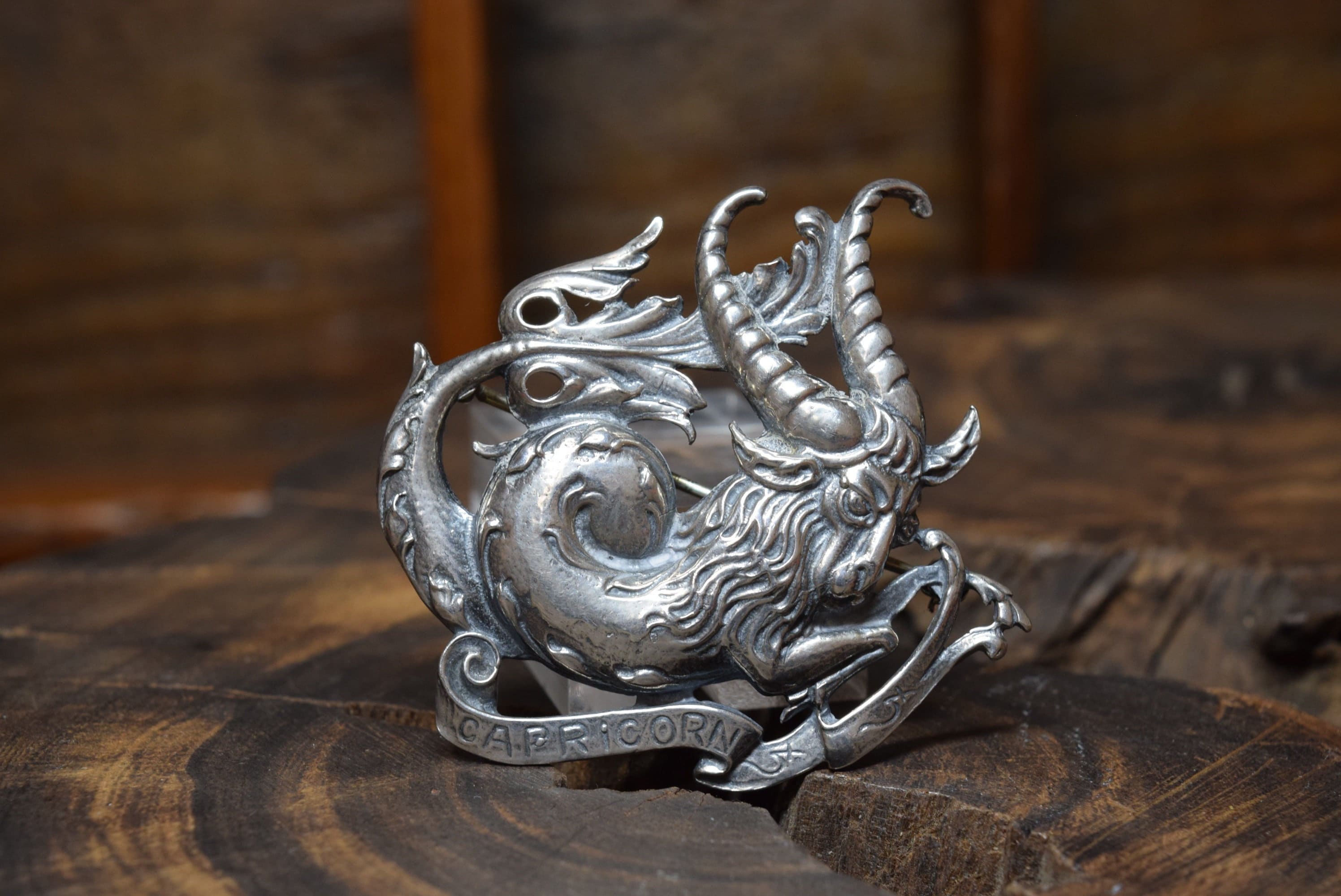 Vintage Collection Sterling Silver Signed "cini" Capricorn Zodiac ...