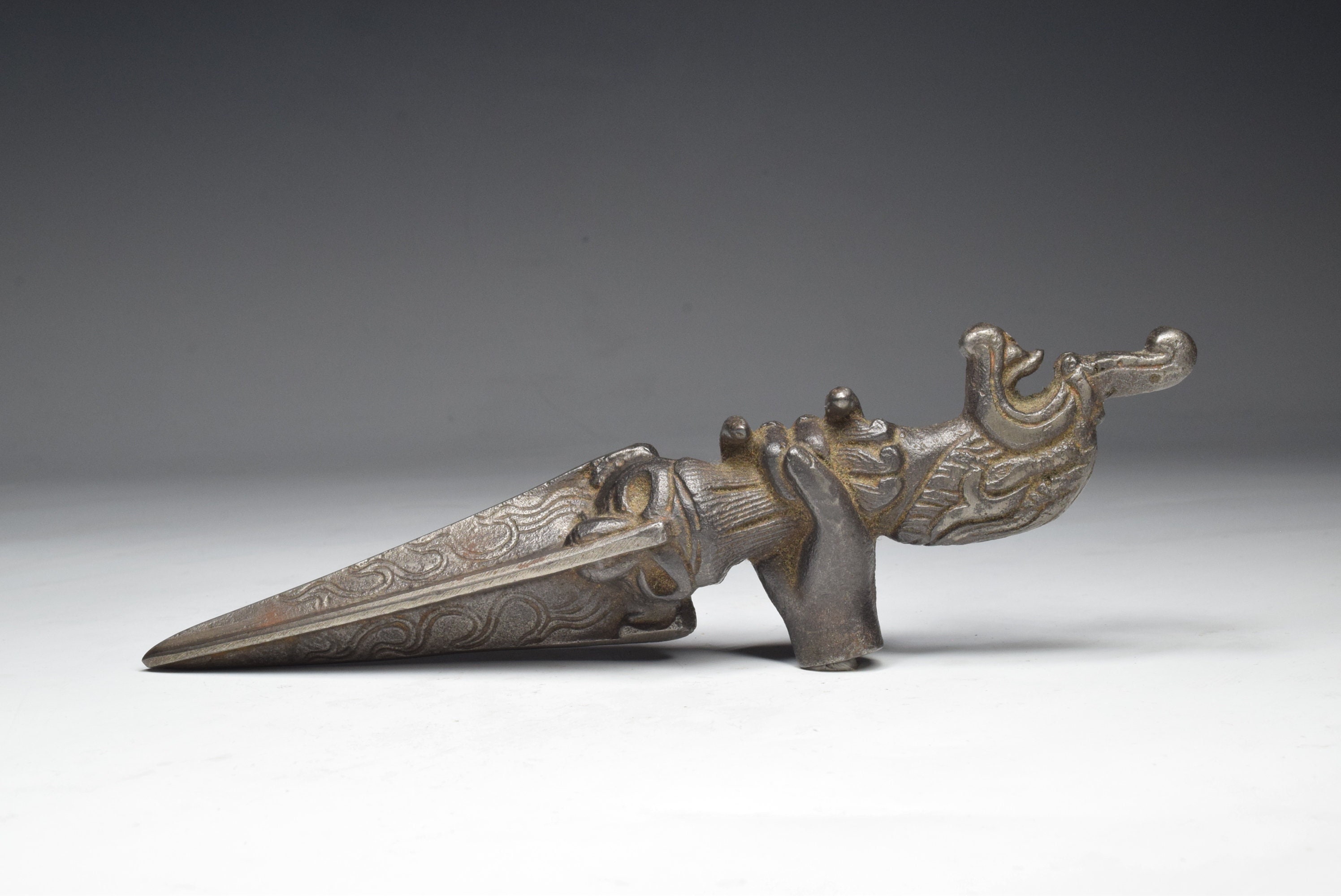 Chinese Tibetan Collection Buddhism Spirit Ritual Praying Iron Daggers ...