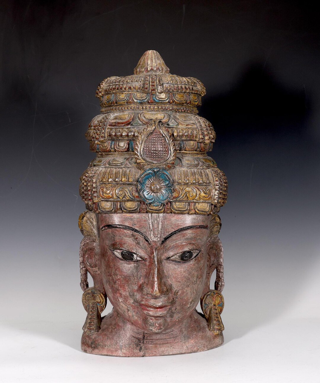 Vintage Indian Tribal Large Art Wooden Hand Carved Mask Face - Etsy