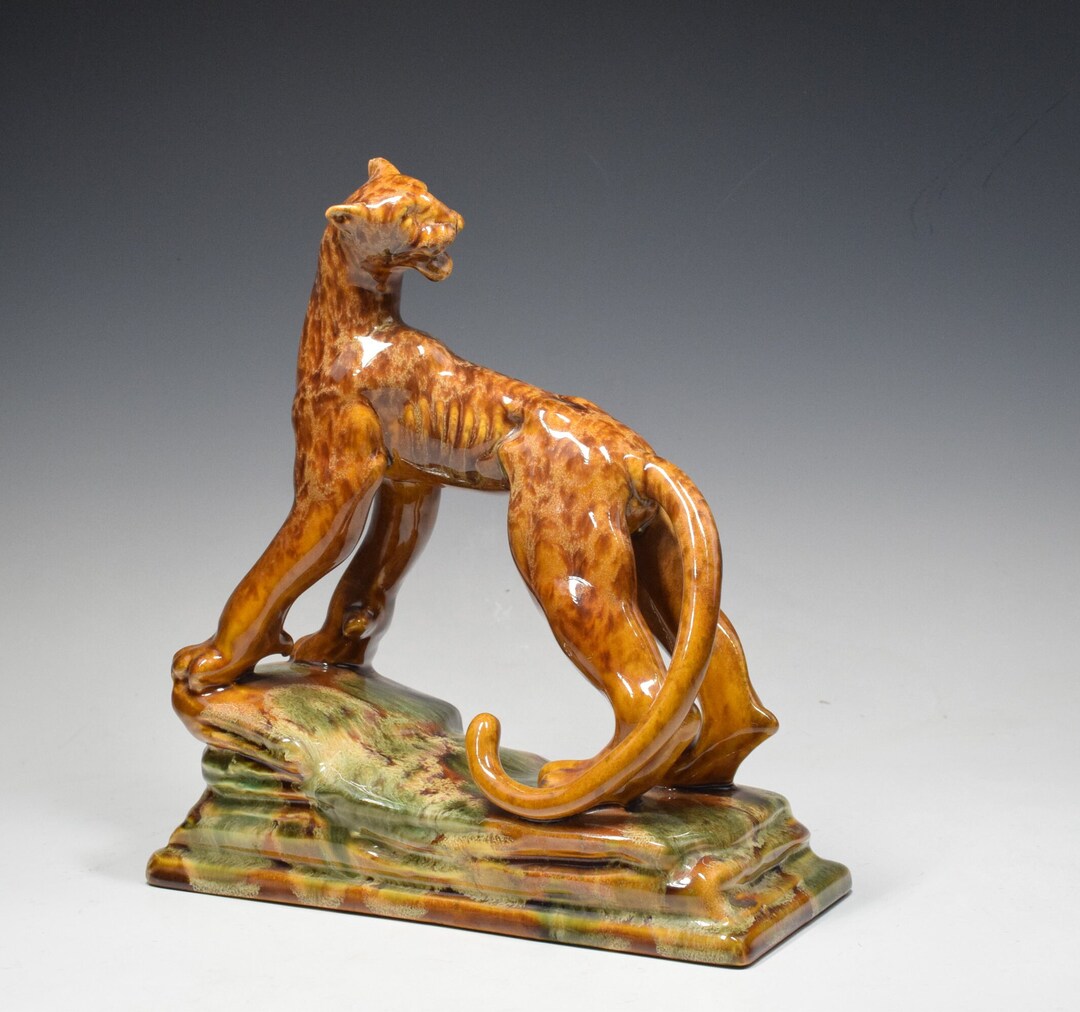Vintage Royal Hanger Pottery Tiger Ceramic Leopard/cheetah/jaguar ...