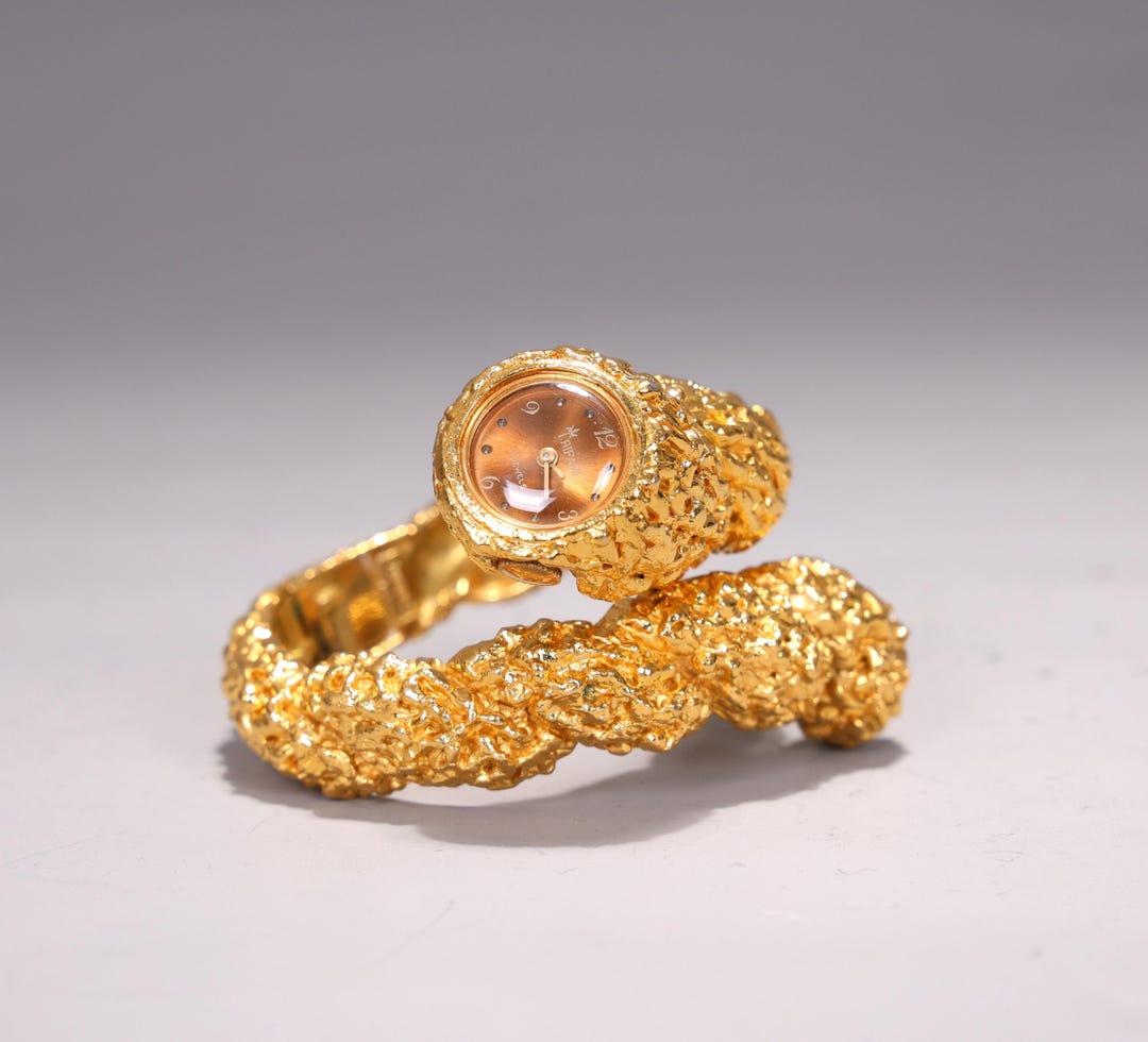 Vintage Trifari Johnathan Bailey for Clamper Lady Watch Bracelet Bangle ...