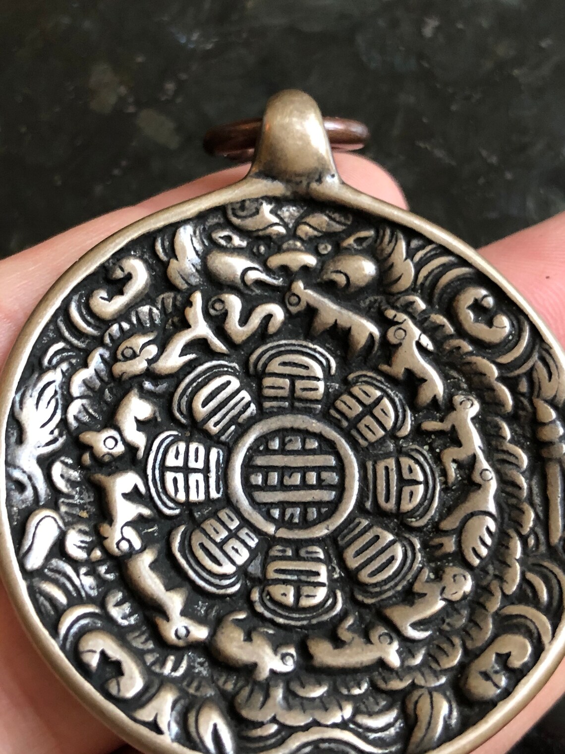 Vintage Chinese Tibetan Brass Metal Tiangong Pendant | Etsy