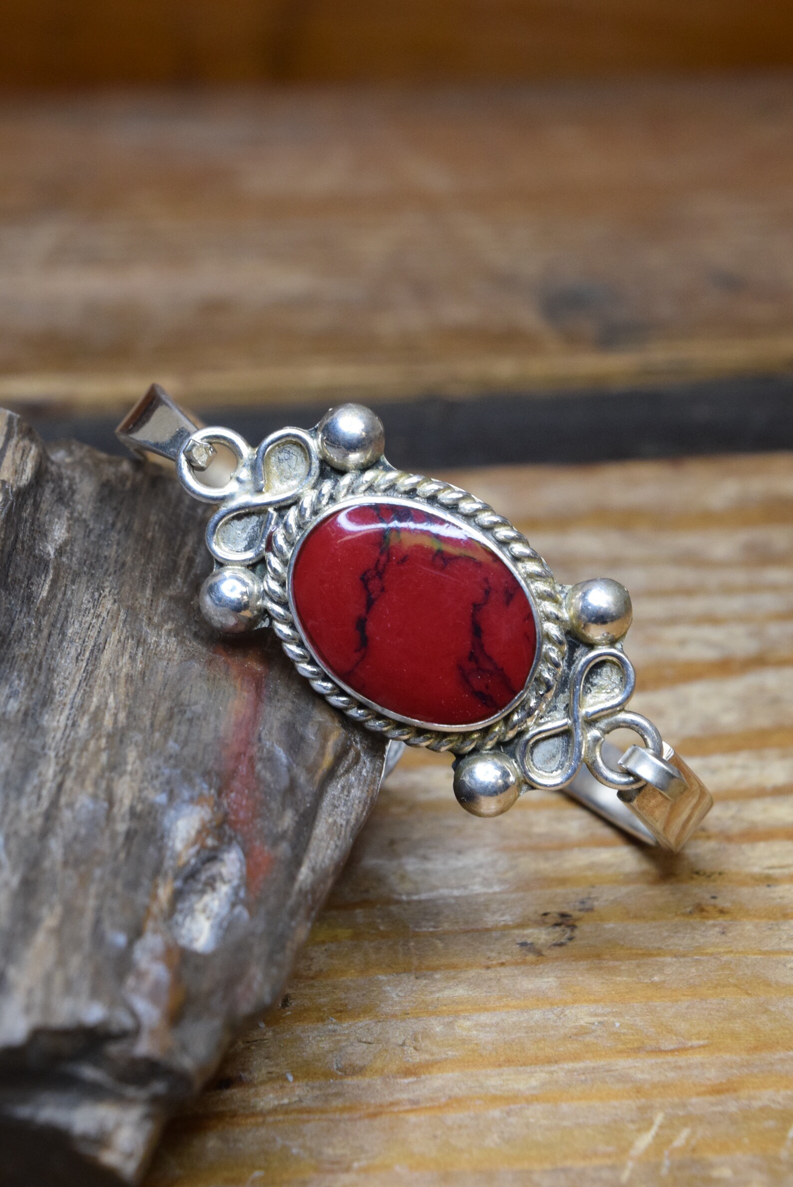 Vintage Collections Sterling Silver Signed With Red Color - Etsy