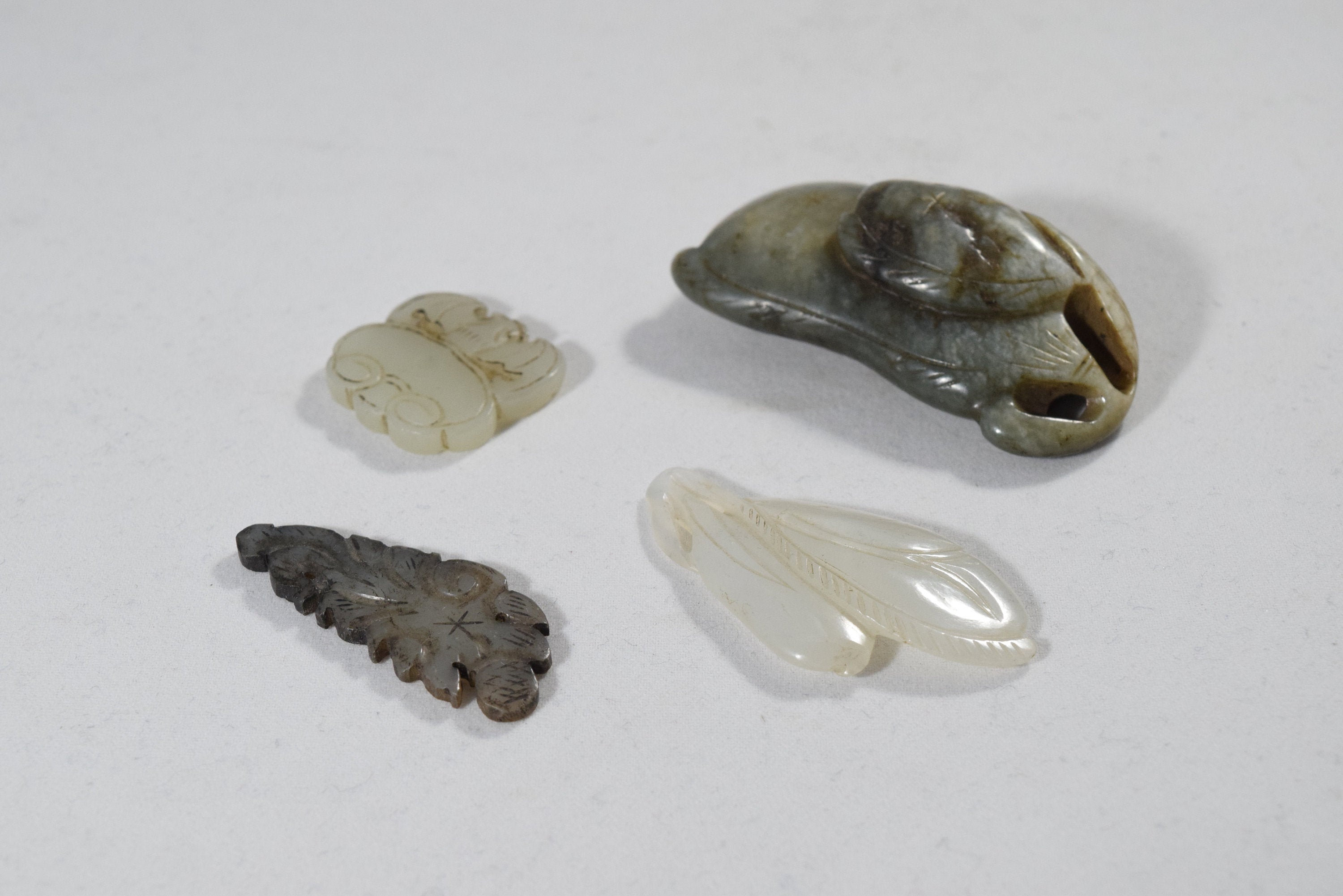 Chinese Collection A Group of Four Carved Small Jade Pieces - Etsy