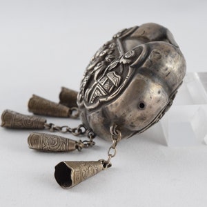 Chinese Collections Silver Ruyi Shape Kylin With Child Lock Pendant - Etsy