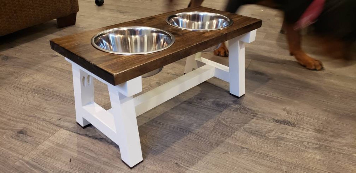 Dog Food Stand. Farmhouse Style. Bowls Included | Etsy