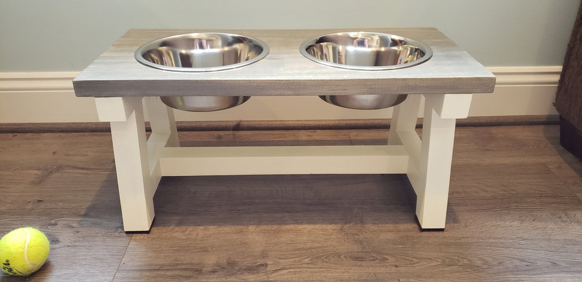 Dog Food Stand Farmhouse Style | Etsy