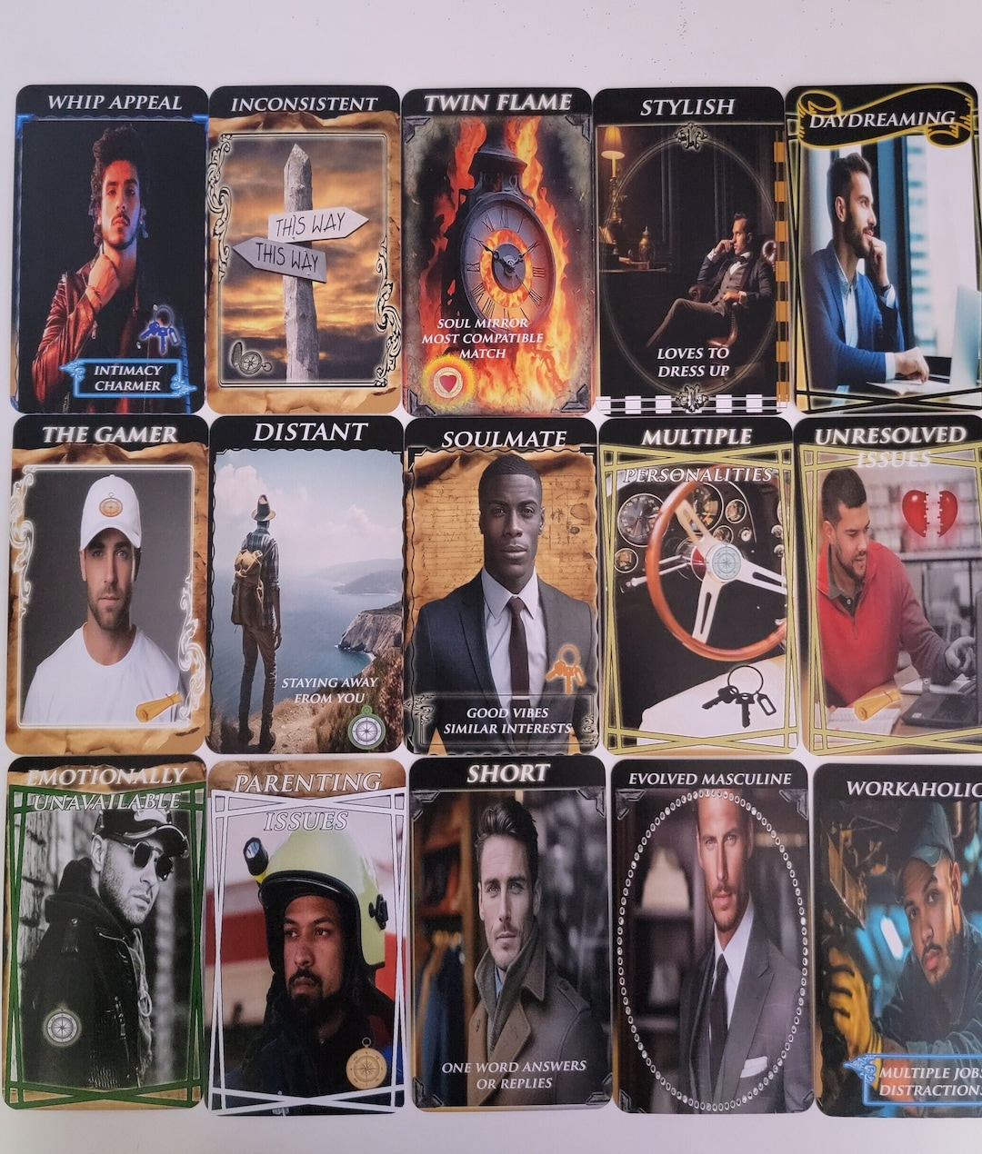 History Oracle Cards Deck Divine Masculine Energy Soulmates Twin Flames ...