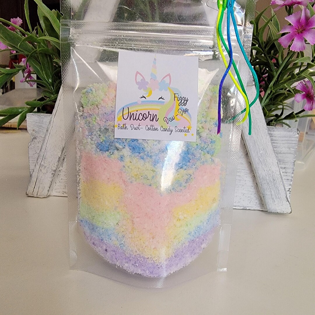 Fizzy Magical Unicorn Rainbow Dew-doo Bath Dust Bomb Powder Cotton ...