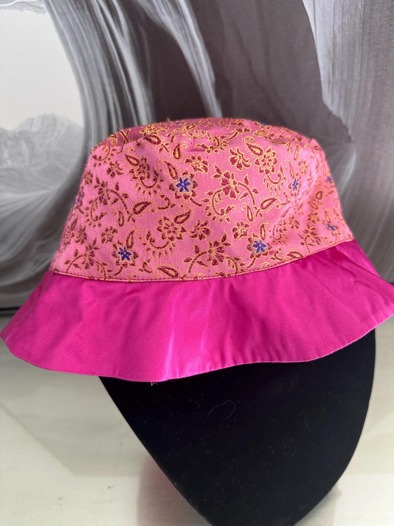 Stash It Pouch Inside One of a Kind Designer Silk Bucket Hat - Etsy
