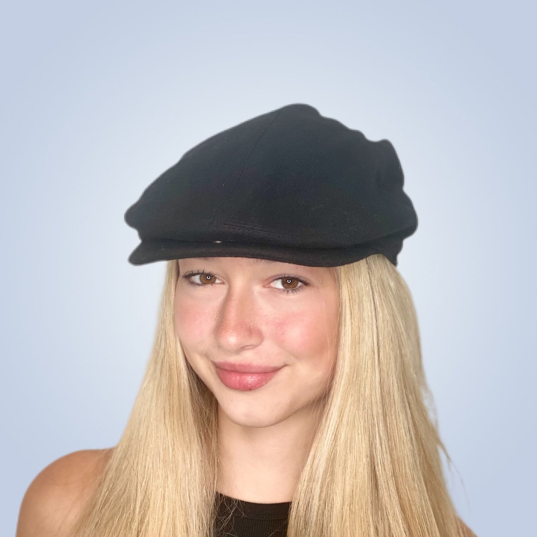 Wool/viscose Blend Ivy Cap in Black - Etsy