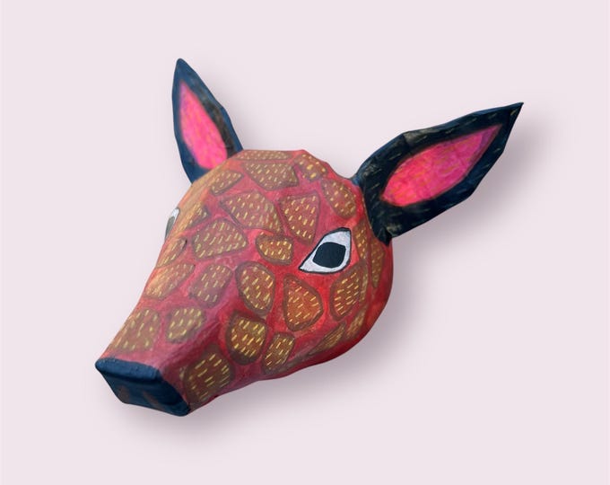 Armadillo Mask, Coconut Mask, Wall Mask, Boho Decor, Wall Art, Wall ...