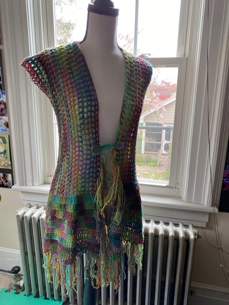 Fringed Hippie Vest Pattern - Etsy