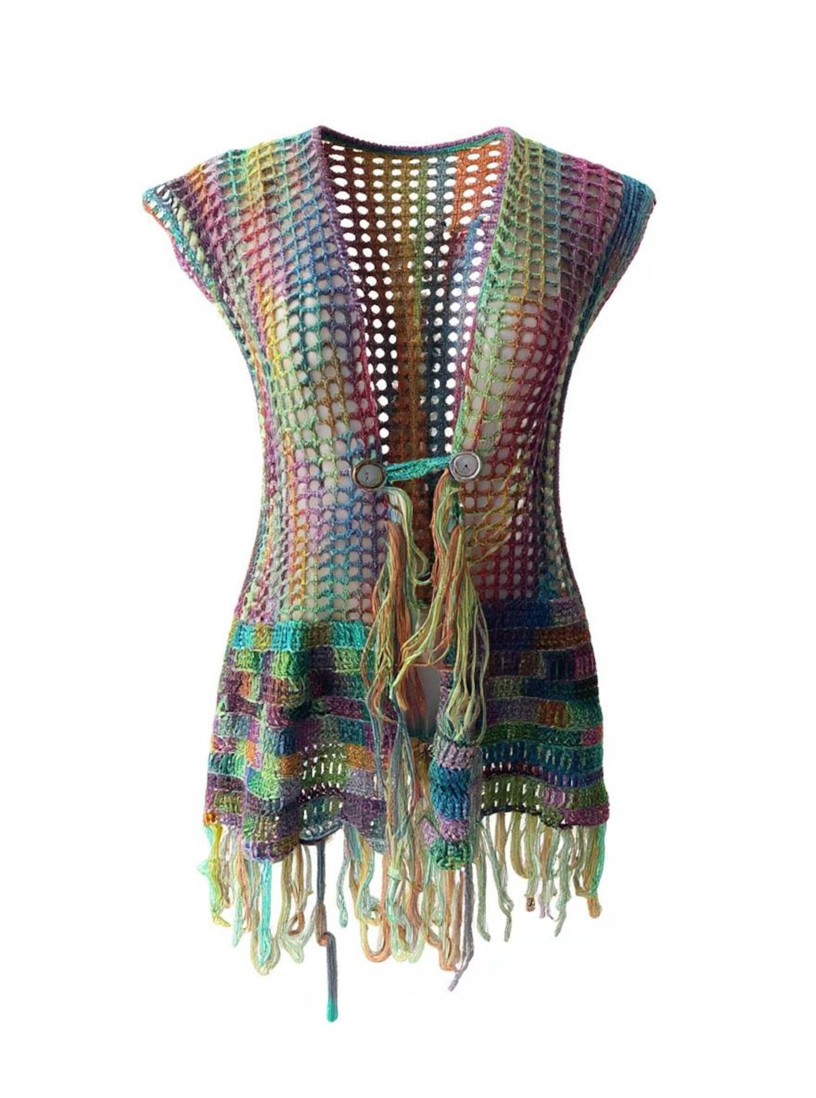 Fringed Hippie Vest Pattern - Etsy