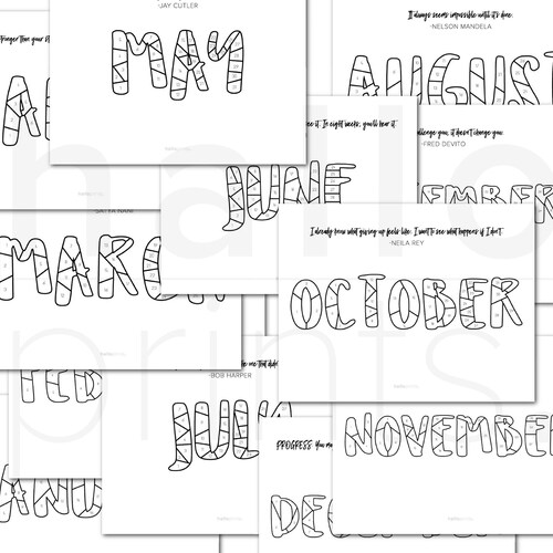 Workout Coloring Calendar Coloring Pages Printable Coloring - Etsy