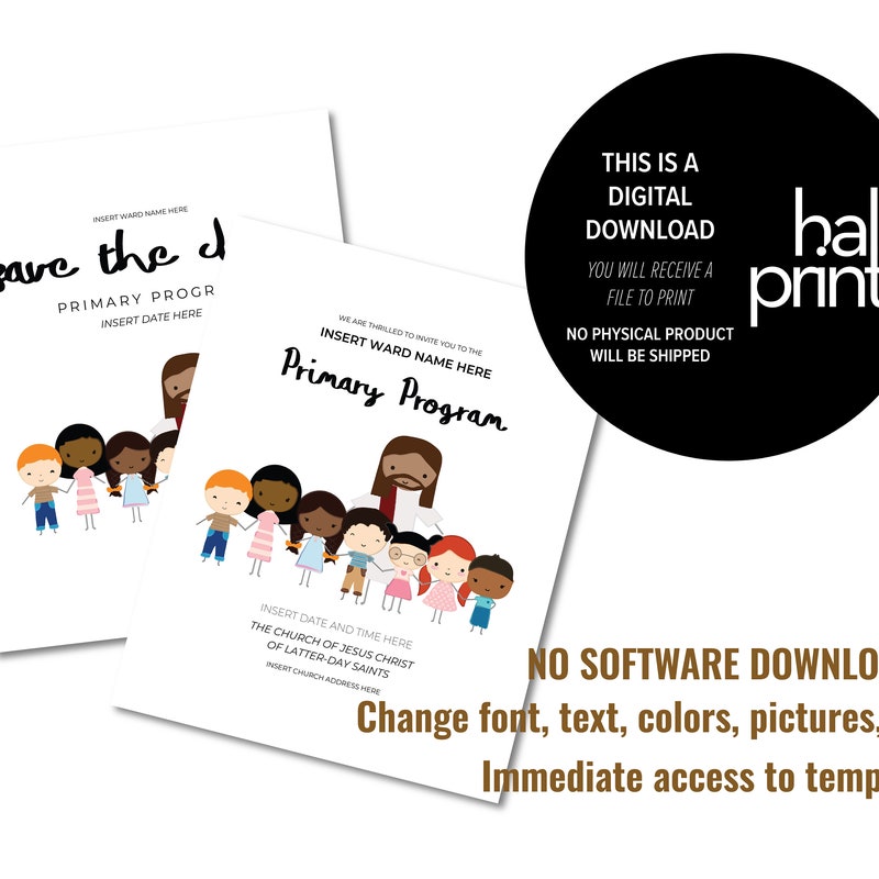 Lds Primary Program - Etsy