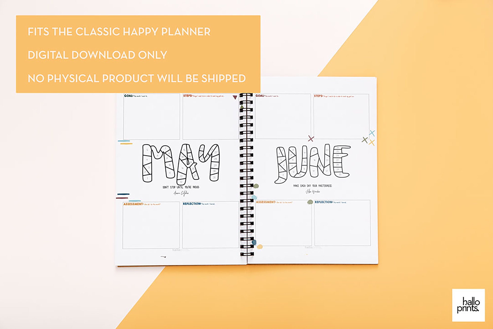 Digital Planner, Notability Planner, Monthly Goal Setting Calendar ...