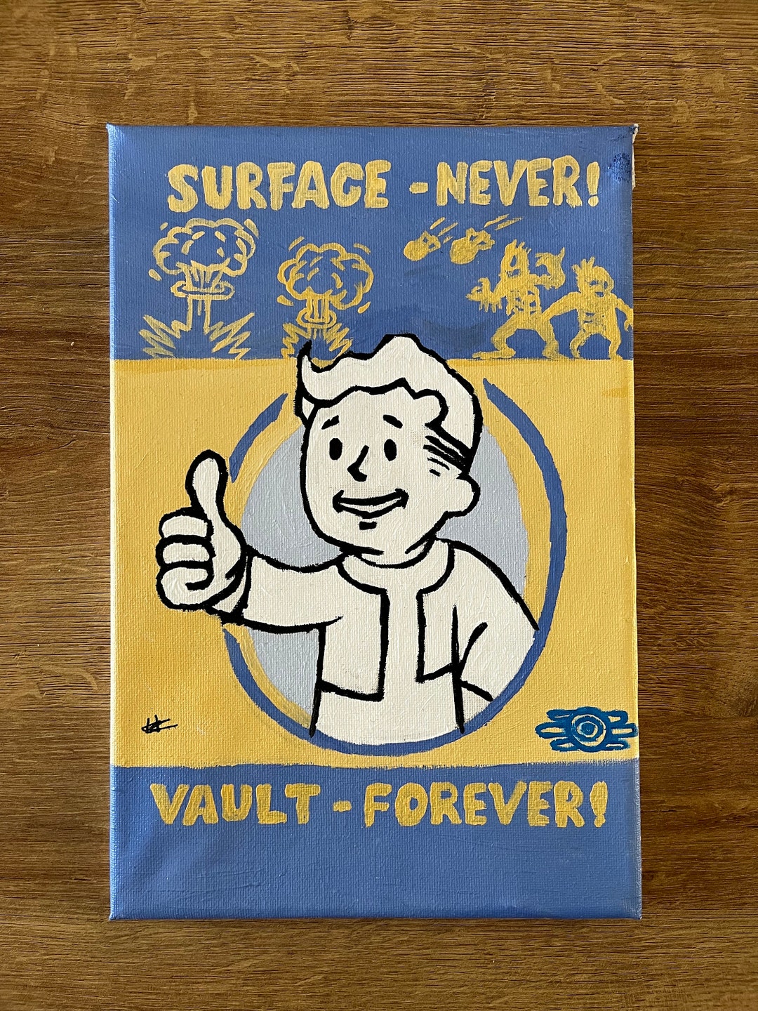 Fallout / Vault Tech Poster / Canvas Painting - Etsy