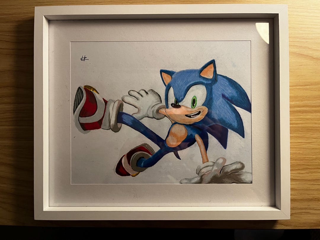 Sonic the Hedgehog / Pencil Drawing / A4 - Etsy UK