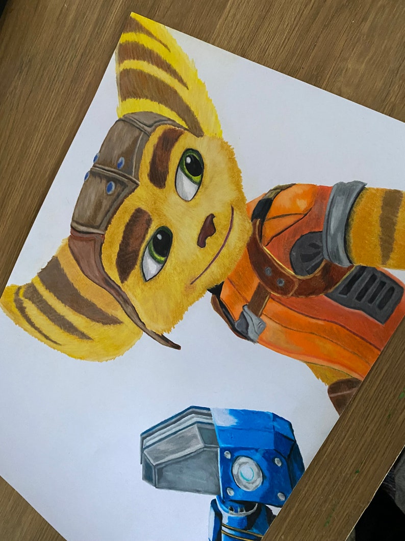 Ratchet ( Ratchet and Clank ) / A3 Detailed Drawing - Etsy