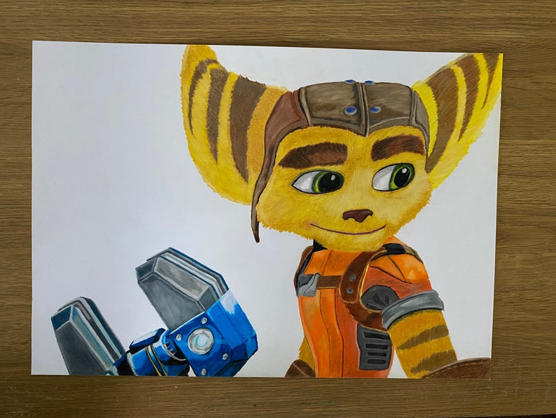 Ratchet ( Ratchet and Clank ) / A3 Detailed Drawing - Etsy