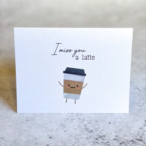 Miss You Card Cute I Miss You a Waffle Lot Card With - Etsy