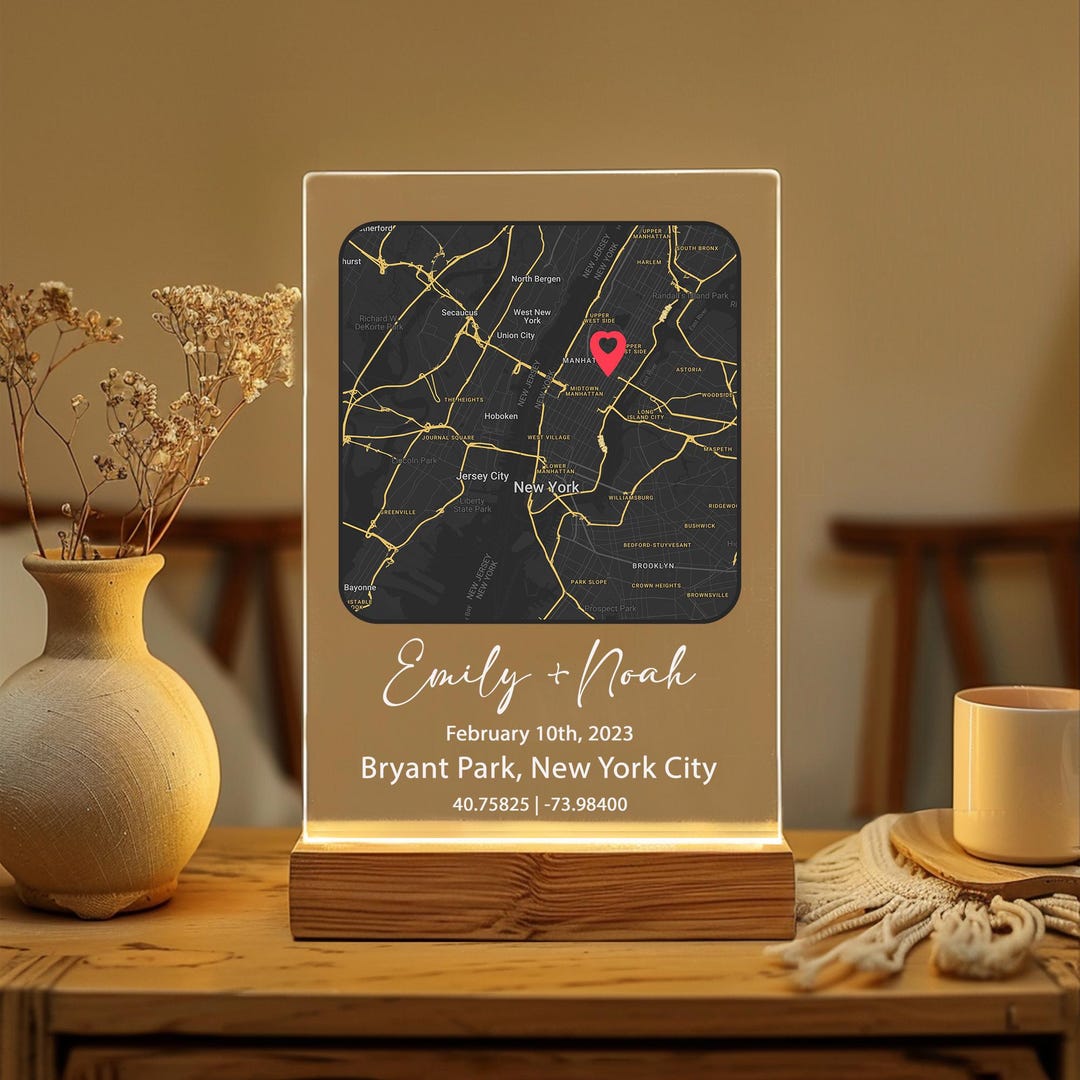 Where It All Began Map | Our First Date Map | Personalized Location ...