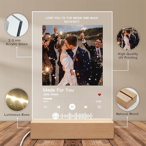 Acrylic Song Plaque, Personalized Song Acrylic Plaque, Music Plaque ...