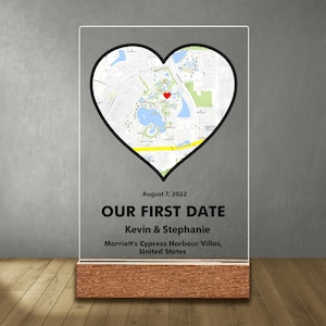 Where We First Met Map, Anniversary Gift for Him, Map Our First Date ...