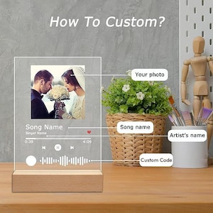Custom Music Plaque Favorite Song Gift for Her Gift for Him Couples ...
