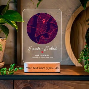 Where We Met Map, Personalized Couples Gift, Custom Map, Boyfriend Gift ...